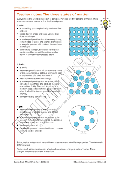 Three States Of Matter Worksheets